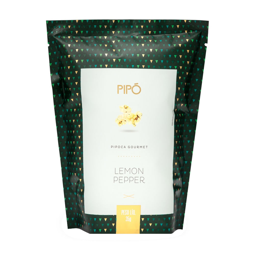Pipoca Salgada Gourmet PIPÓ Lemon Pepper Sachê 35g