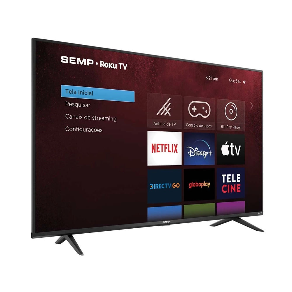 Smart TV Semp Roku Led 50 Rk8500 4k UHD HDR Wifi Dual Band, 4 Hdmi, 1 ...