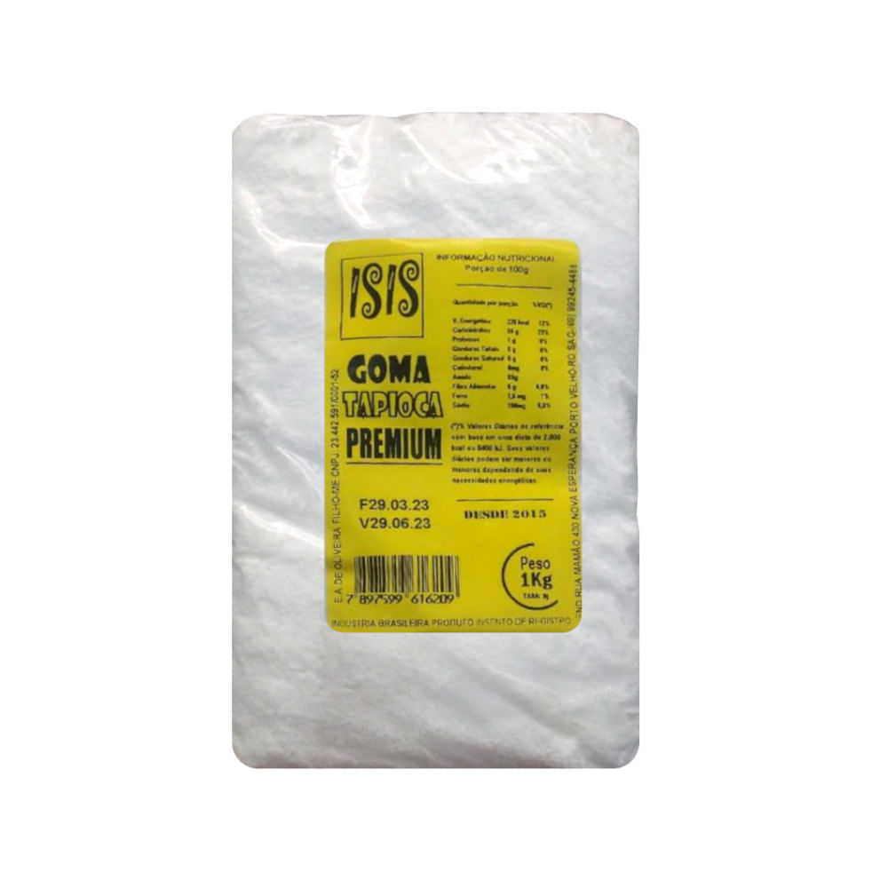Goma Tapioca ISIS Premium pacote 1kg - Nova Era