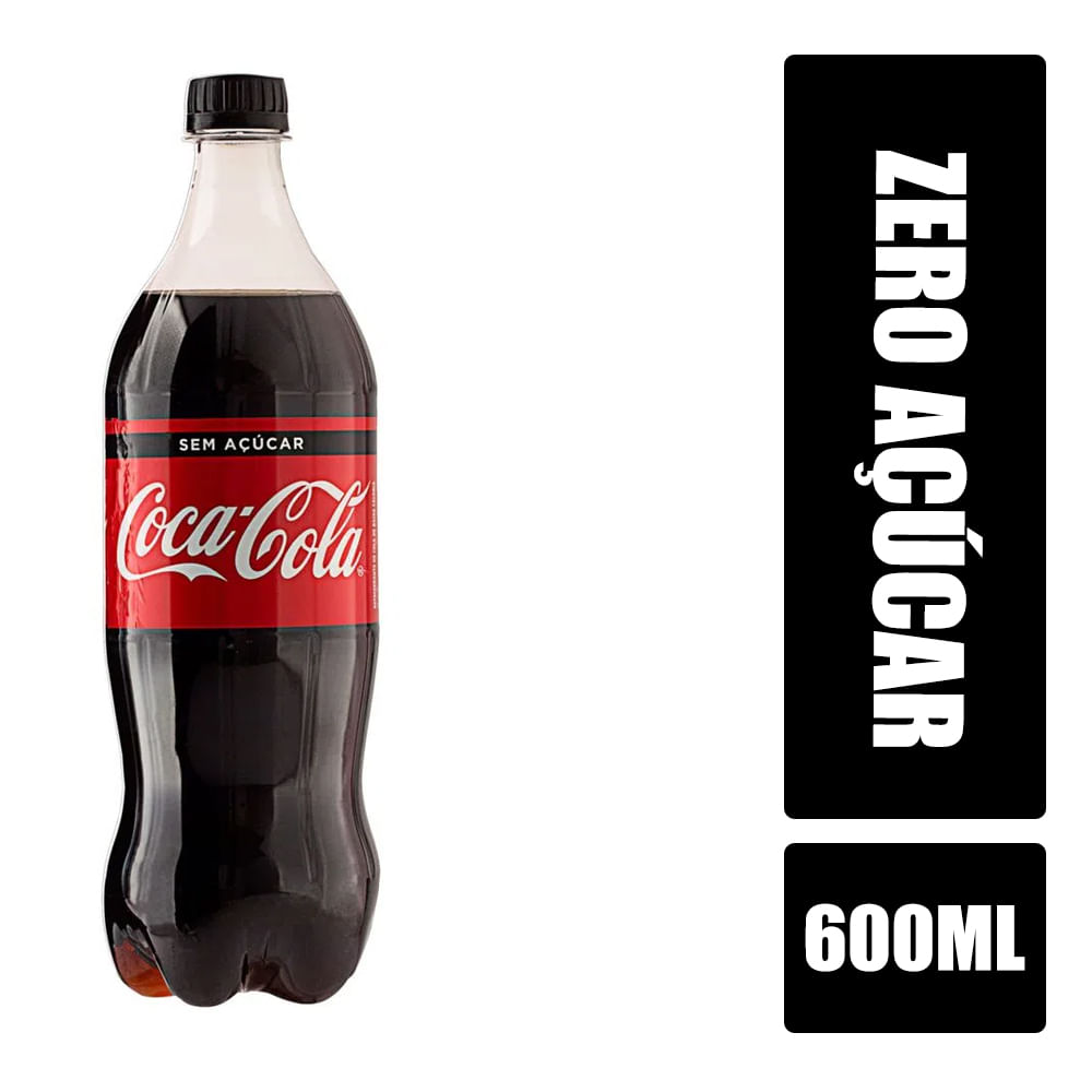Refrigerante COCA-COLA Zero Açúcar Pet 600ml - Nova Era Refrigerante COCA-COLA Zero Açúcar Pet 600ml - Nova Era