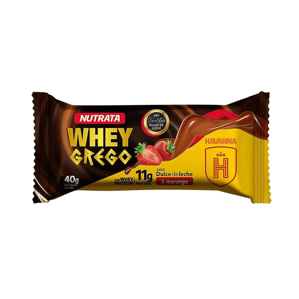 Barra de Proteína Whey Grego Nutrata Sabor Dulce de Leche com Morango ... Barra de Proteína Whey Grego Nutrata Sabor Dulce de Leche com Morango ...