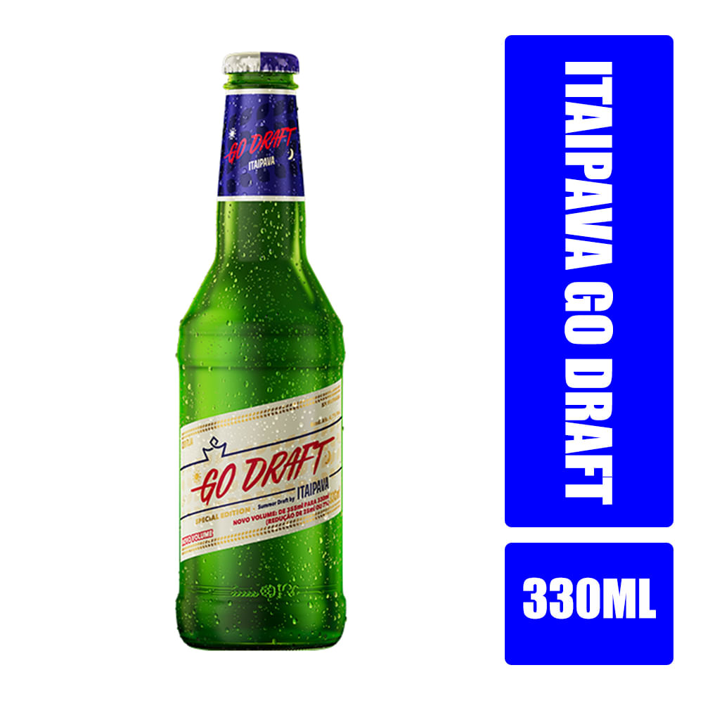 Cerveja ITAIPAVA Go Draft Long Neck 330ml - Nova Era