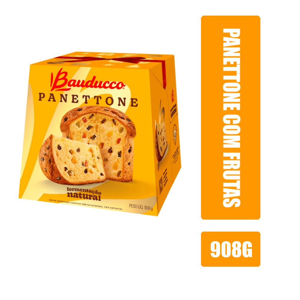 Panettone Bauducco Com Frutas Caixa 908g