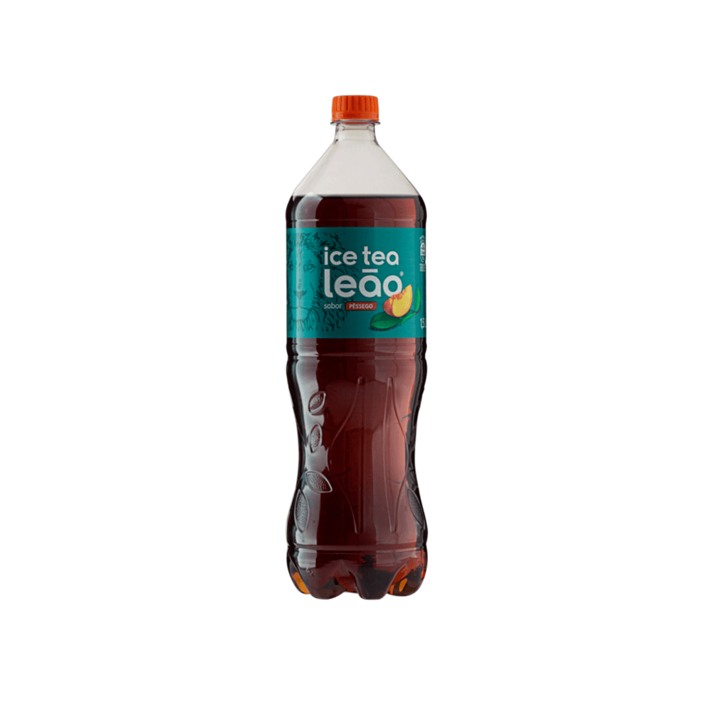 Chá Preto Ice Tea LEÃO Pêssego Garrafa 1L
