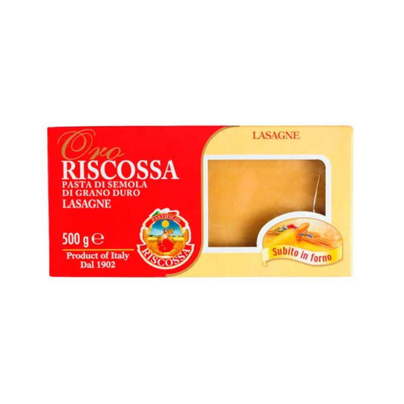 Massa Italiana Sêmola RICOSSA Lasanha 500g Massa Italiana Sêmola RICOSSA Lasanha 500g