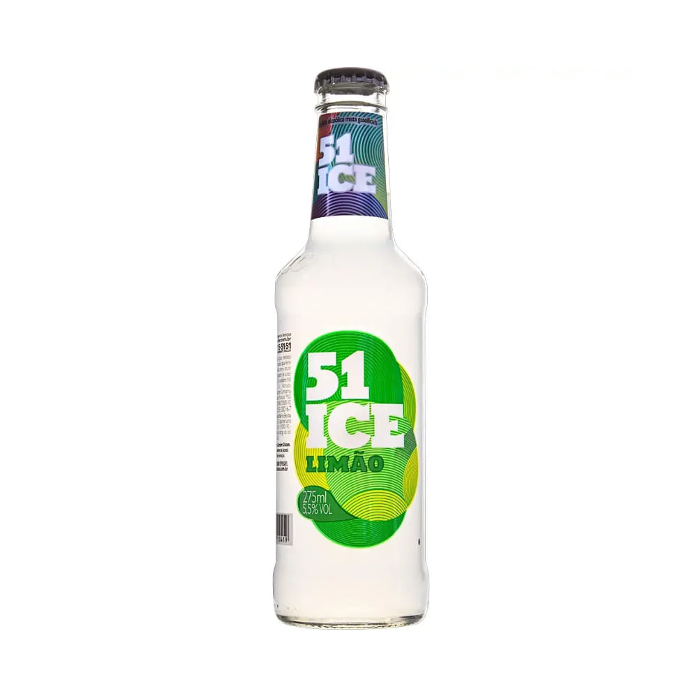 Bebida Mista ICE 51 Sabor Limão Garrafa 275ml Bebida Mista ICE 51 Sabor Limão Garrafa 275ml