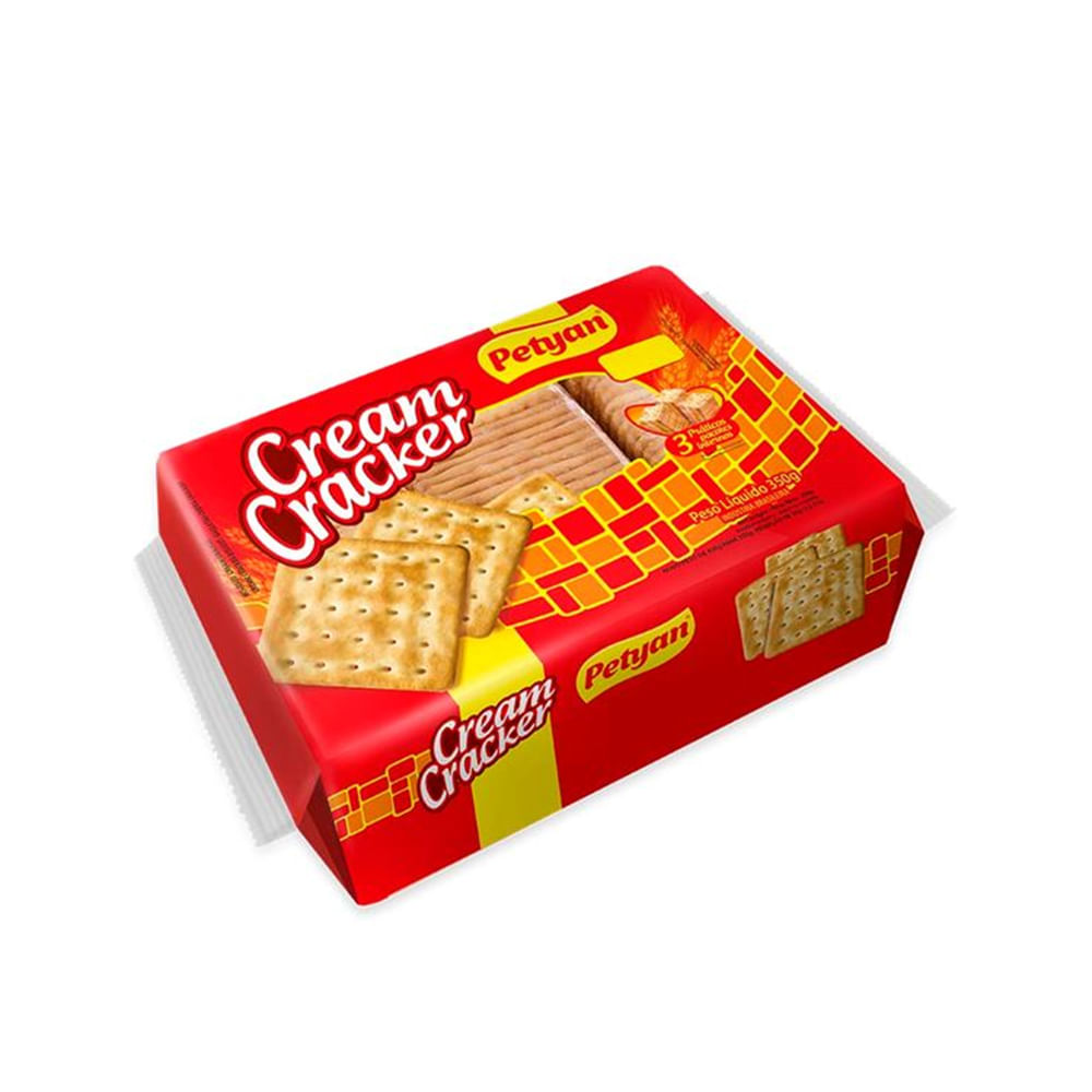 Biscoito Cream Cracker PETYAN Tradicional Pacote 350g - Nova Era
