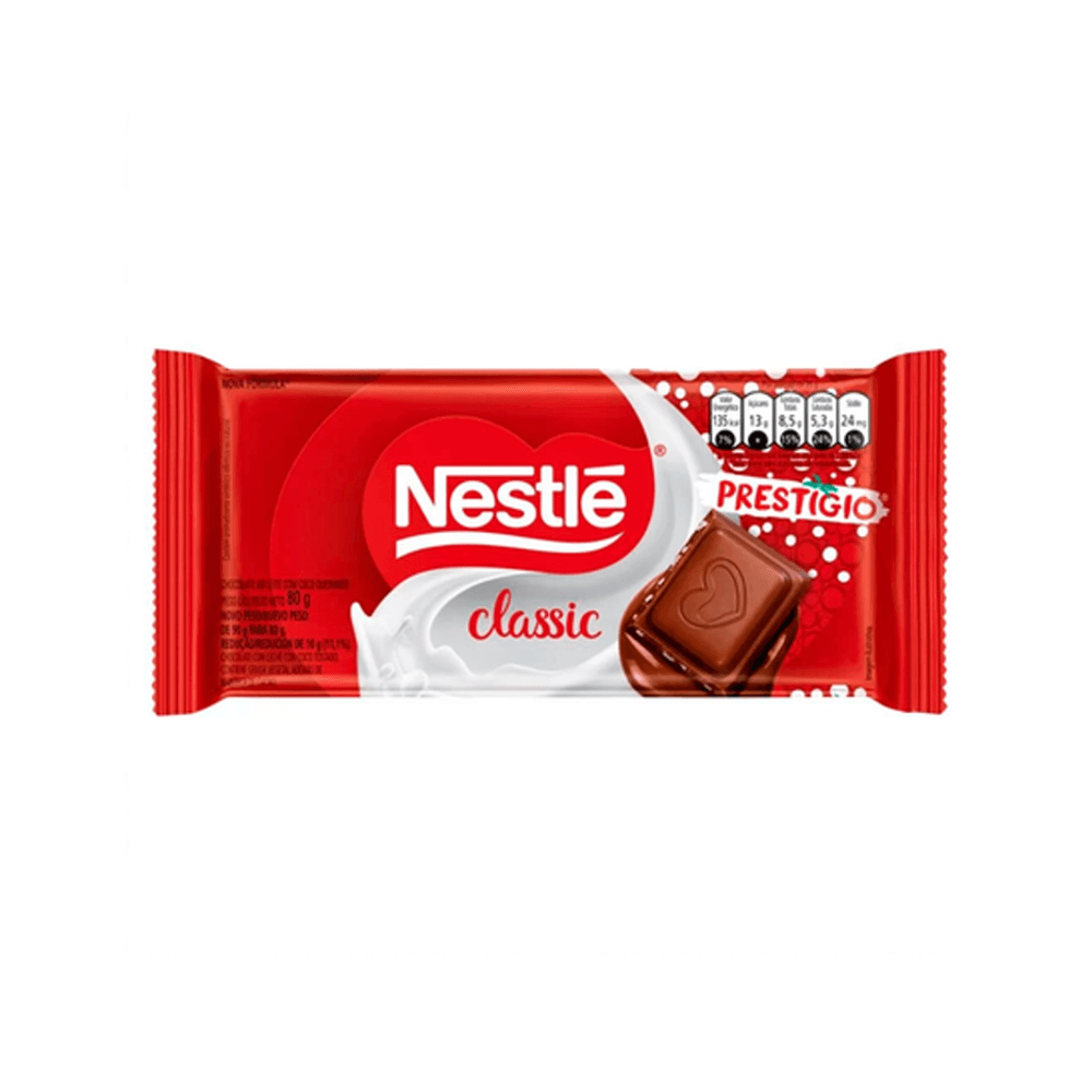 Chocolate em Barra Nestlé Prestígio Classic Embalagem 80g Chocolate em Barra Nestlé Prestígio Classic Embalagem 80g