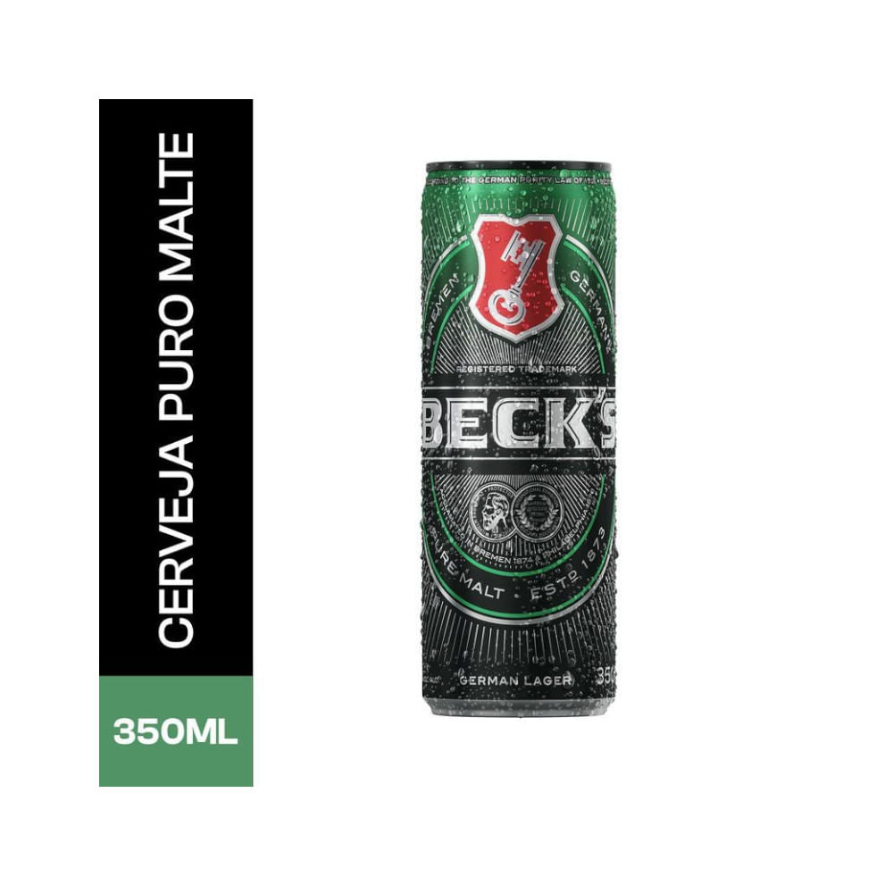 Cerveja German Lager BECK'S Puro Malte Lata 350ml Cerveja German Lager BECK'S Puro Malte Lata 350ml