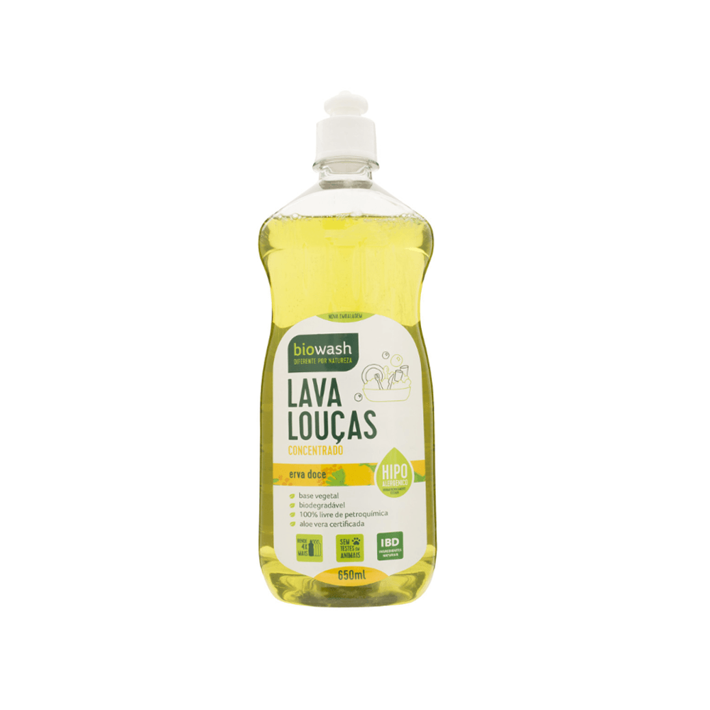 Detergente Líquido BioWash Erva Doce Embalagem 650ml