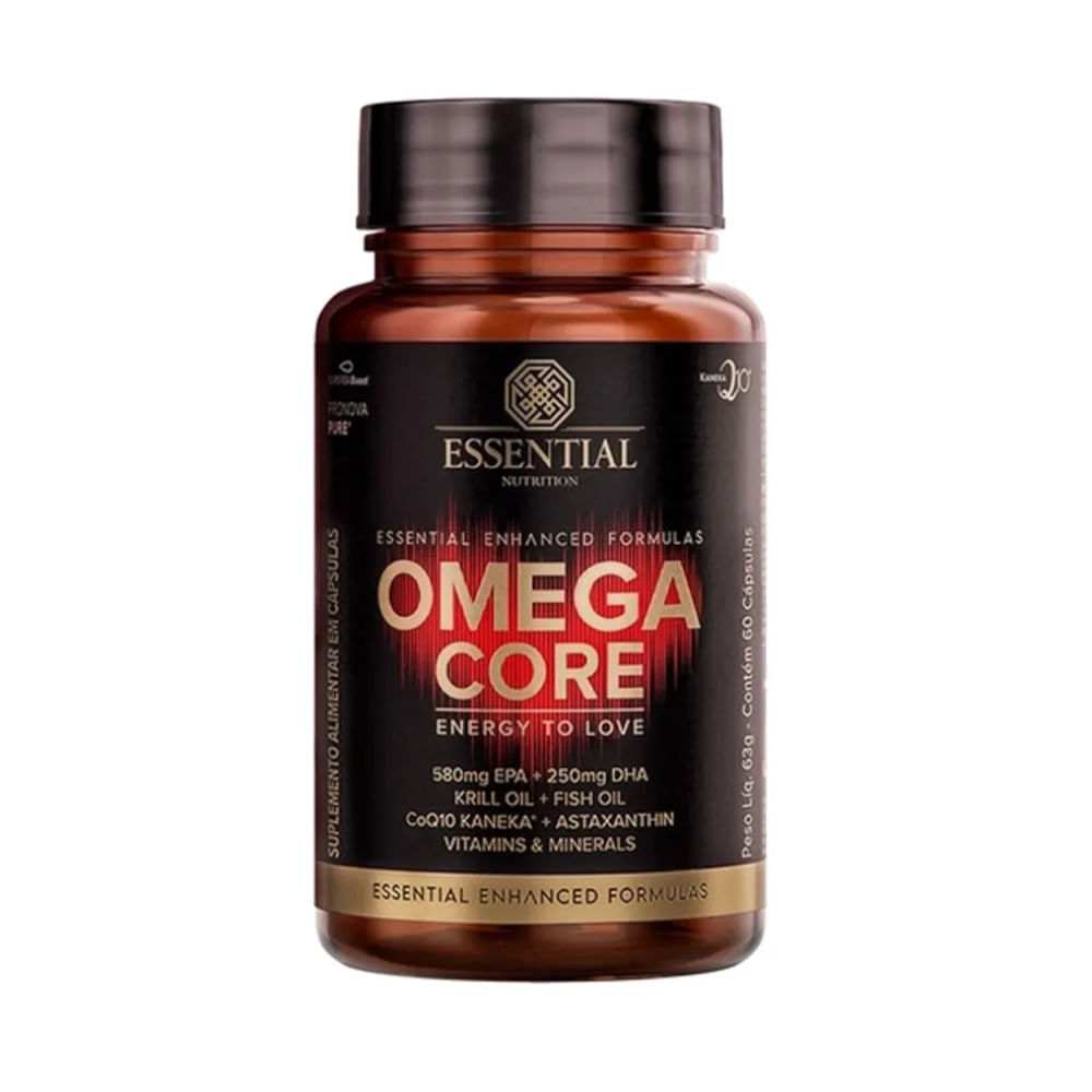 Ômega Core ESSENTIAL NUTRITION 60 Cápsula Pote 63g