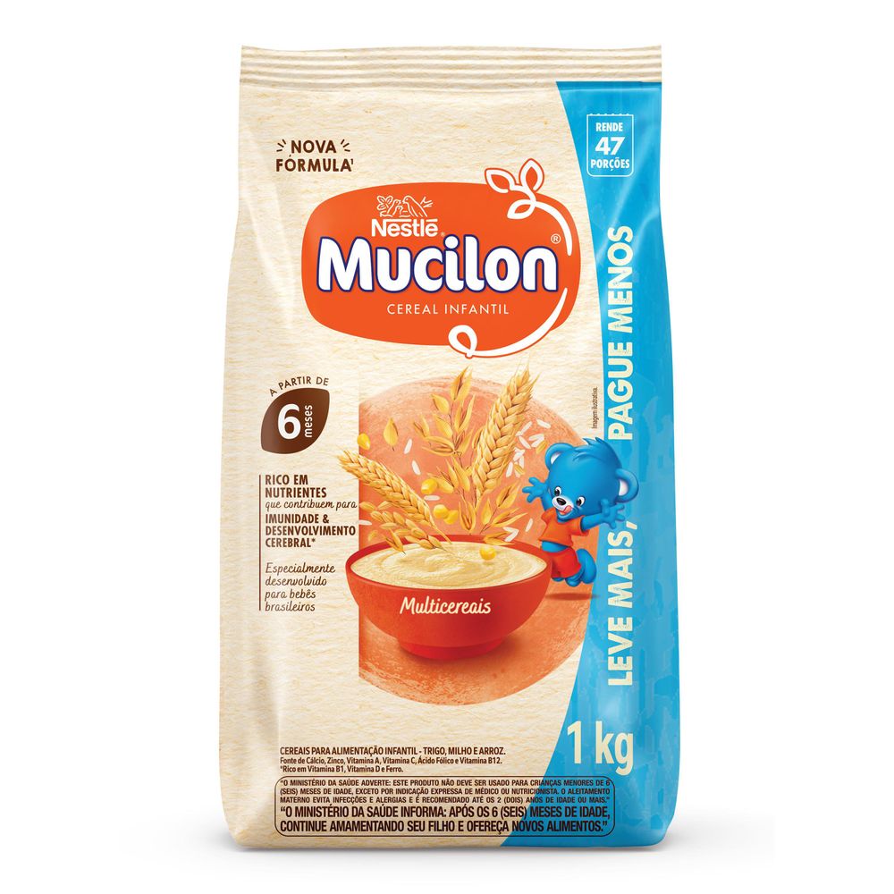 Cereal Infantil Mucilon Multicereais 1kg