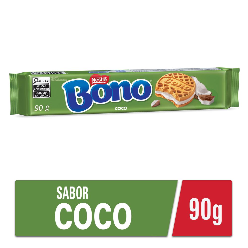 Biscoito Recheado BONO Coco 90g