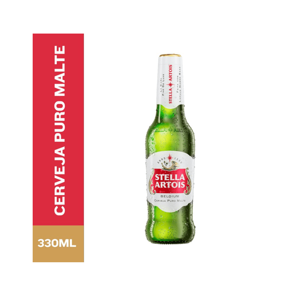 Compre Cerveja Stella Artois Puro Malte Long Neck 330ml | NOVAERA
